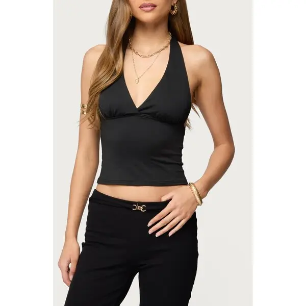 EDIKTED Fitted Halter Top