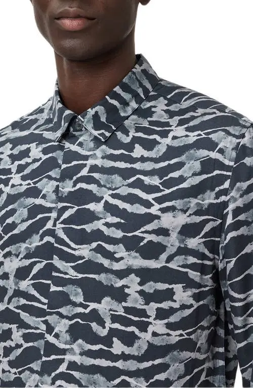 John Varvatos Rodney Abstract Print Modal Button-up Shirt