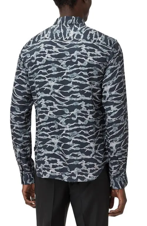 John Varvatos Rodney Abstract Print Modal Button-up Shirt