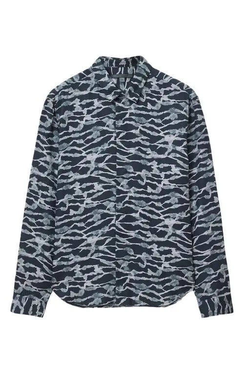 John Varvatos Rodney Abstract Print Modal Button-up Shirt