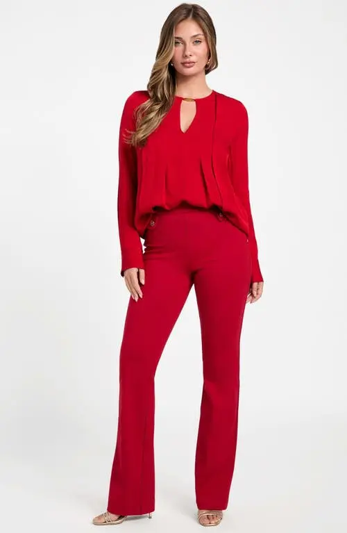 MARCIANO Anita Keyhole Pleated Top