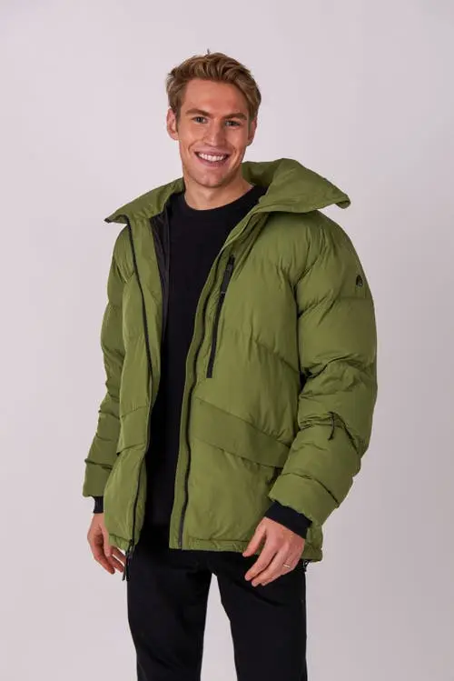 OOSC Oversized Recycled Puffer Jacket - Khaki