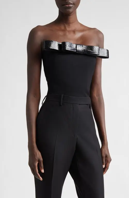 TOM FORD Wool Grain De Poudre Strapless Top