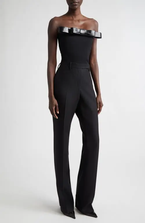 TOM FORD Wool Grain De Poudre Strapless Top