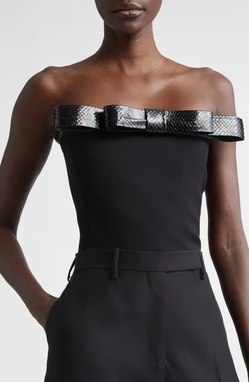 TOM FORD Wool Grain De Poudre Strapless Top