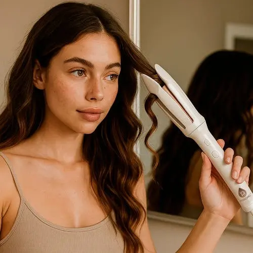 PURSONIC Automatic Curling Iron Salon-quality Curls In Minutes - White
