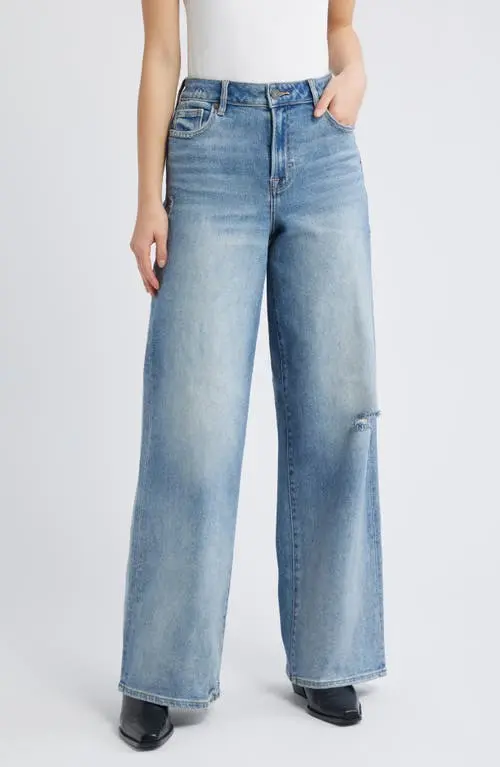 HIDDEN JEANS Ripped High-waist Wide-leg Jeans