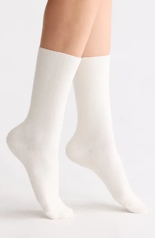 Nordstrom Crew Socks - Ivory Egret