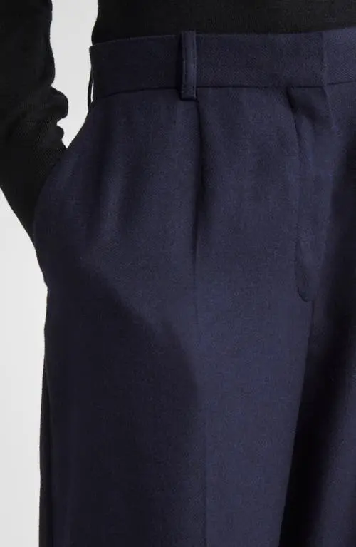 TOTEME Flannel Straight-leg Trousers - Navy