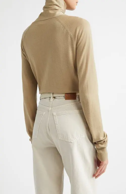 TOTEME Merino Wool Crossover Sweater - Desert