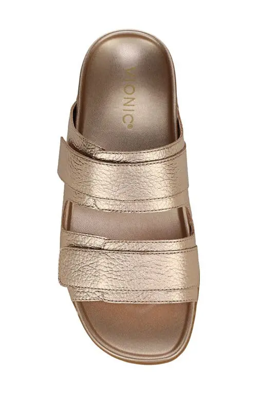 Vionic Riviera Slide Sandal - Bronze
