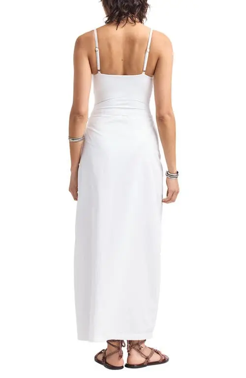 Vitamin A® Organic Linen Wrap Skirt - White