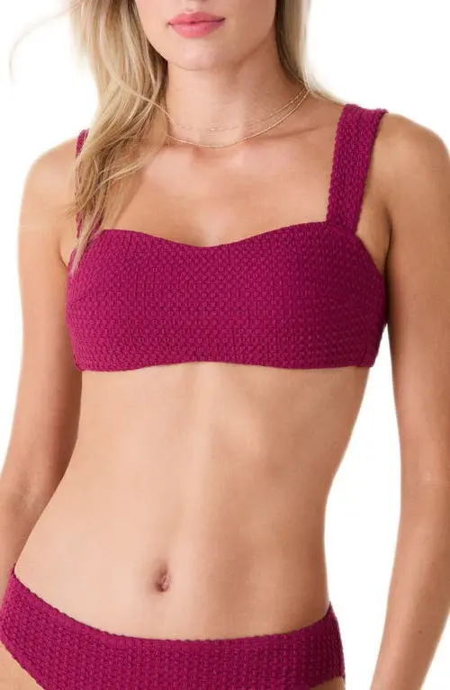 ANDIE The Kalama Bikini Top - Merlot Crochet