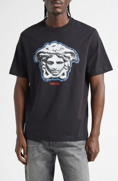 Versace La Greca Medusa Cotton Jersey Graphic T-shirt