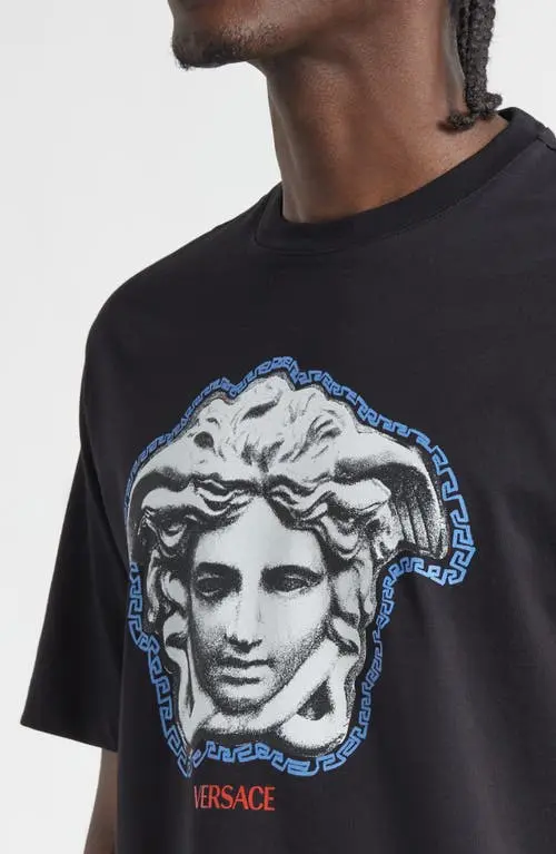 Versace La Greca Medusa Cotton Jersey Graphic T-shirt