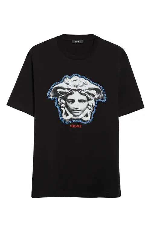 Versace La Greca Medusa Cotton Jersey Graphic T-shirt