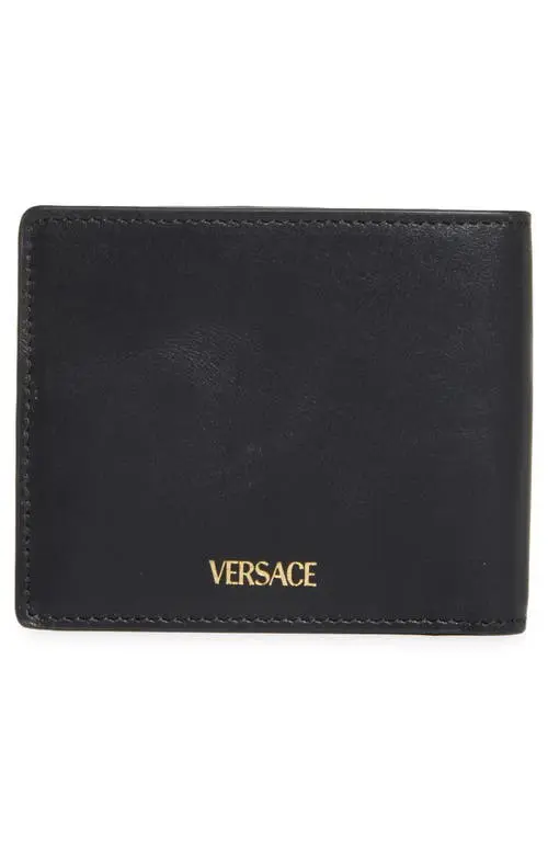 Versace V-emblem Leather Bifold Wallet