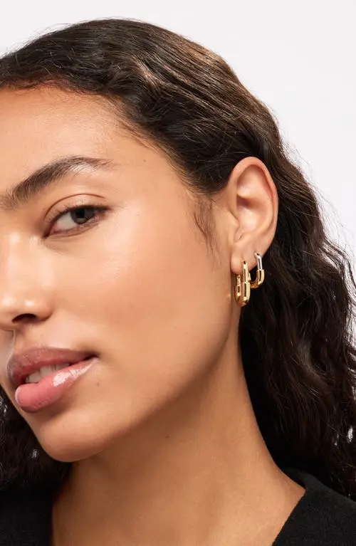 ANA LUISA Brynley Two Tone Hoop Earrings