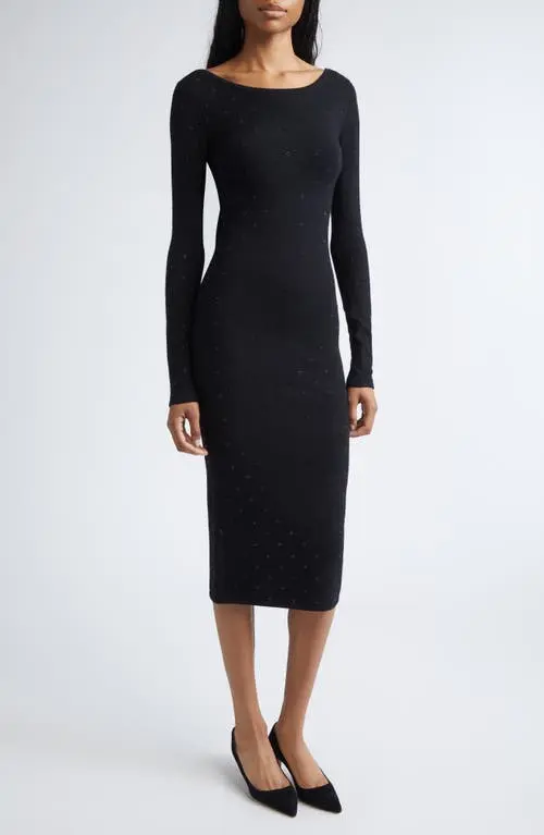 Max Mara Madatti Crystal Embellished Sweater Dress