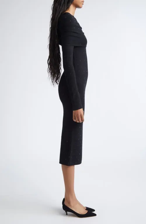 Max Mara Madatti Crystal Embellished Sweater Dress