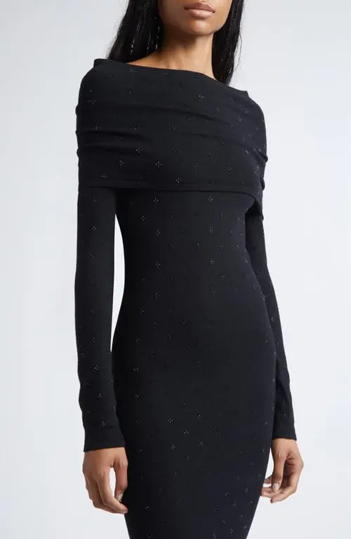 Max Mara Madatti Crystal Embellished Sweater Dress
