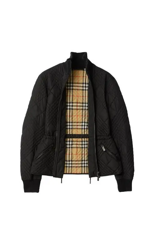 Burberry Micro Check-stitch Nylon Wakerley Jacket