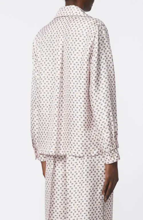 Max Mara Disco Monogram Paisley Pajama Shirt - Pink