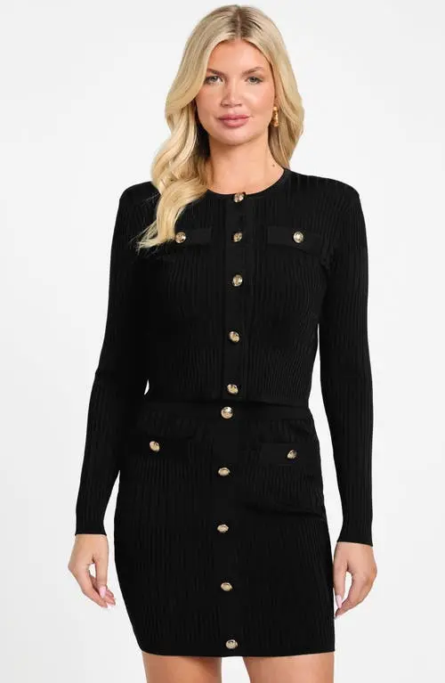 MARCIANO Janet Ribbed Cardigan
