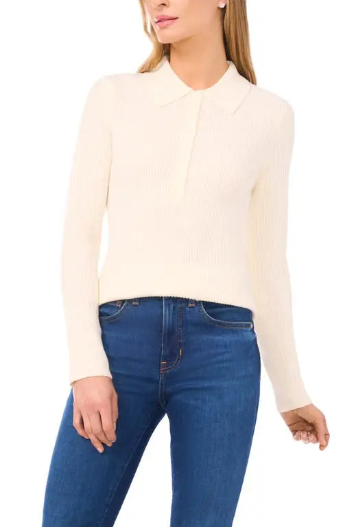 Ted Baker London Jalia Rib Polo Sweater - Buttercream