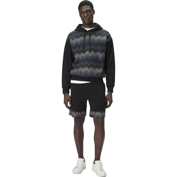 Missoni Hoodie With Zigzag Insert - Black