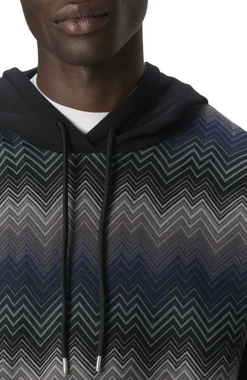 Missoni Hoodie With Zigzag Insert - Black