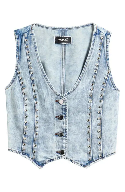 MARCI Studded Denim Vest