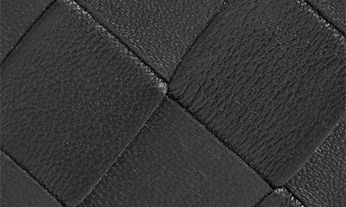 Nordstrom Woven Leather Card Case - Black