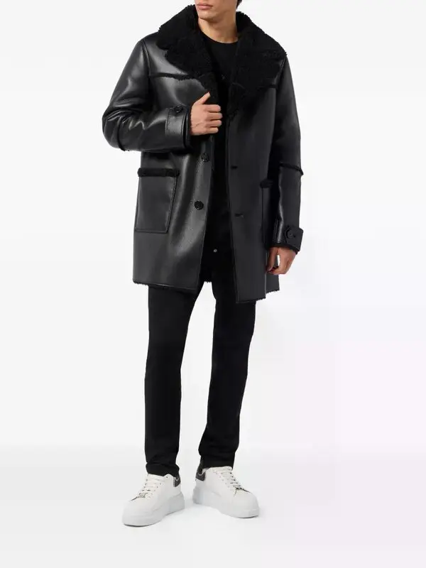 Philipp Plein Faux-shearling Trim Jacket