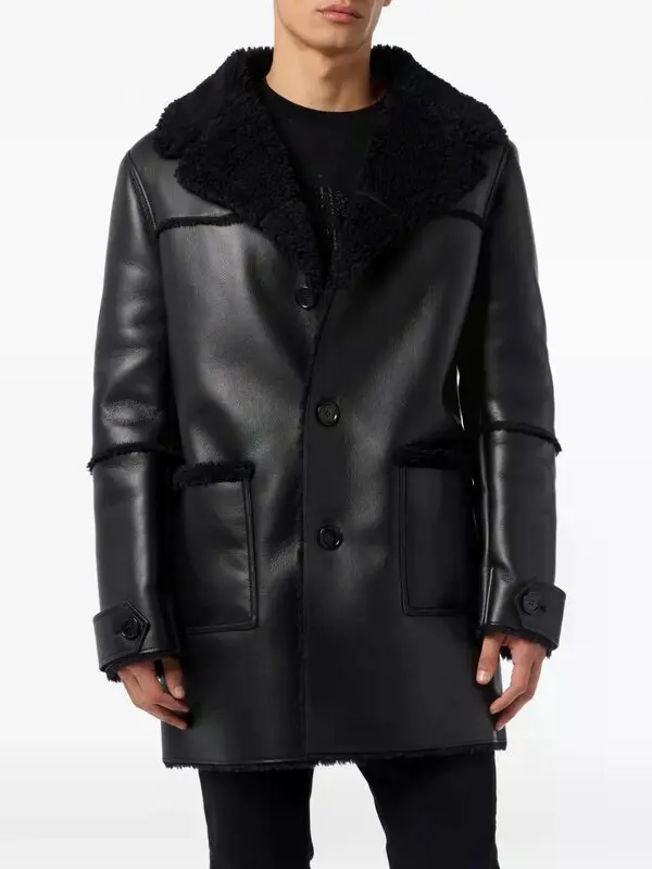 Philipp Plein Faux-shearling Trim Jacket