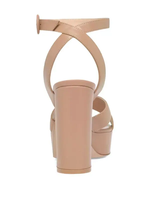 GIANVITO ROSSI 105mm Sabrina Criss-cross Heeled Sandals - Neutrals