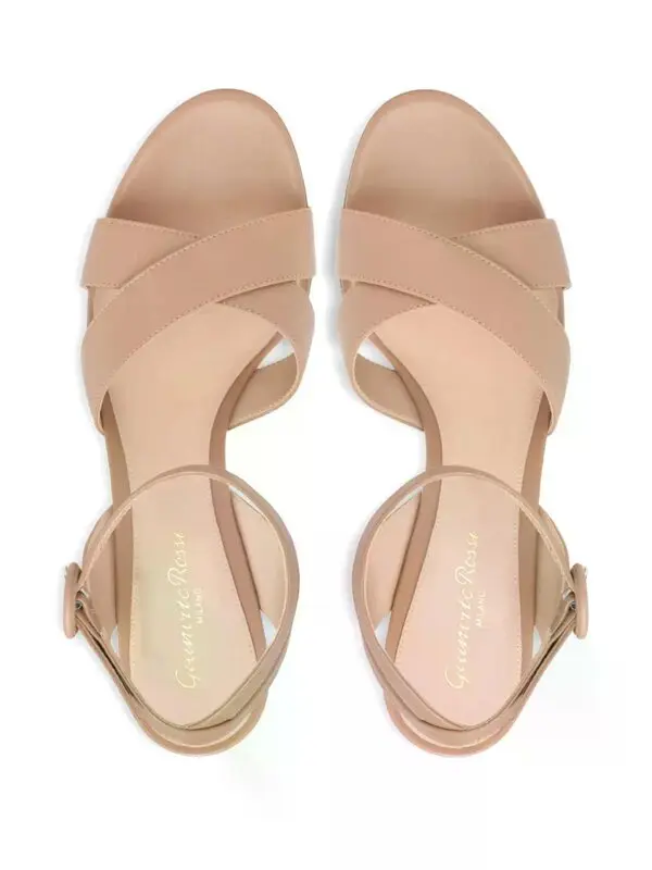 GIANVITO ROSSI 105mm Sabrina Criss-cross Heeled Sandals - Neutrals