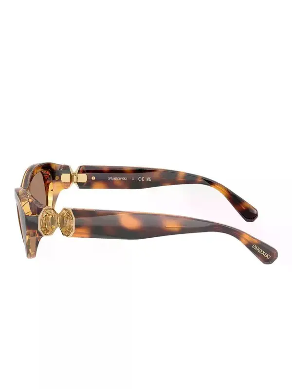 SWAROVSKI Oval-frame Tortoiseshell Sunglasses