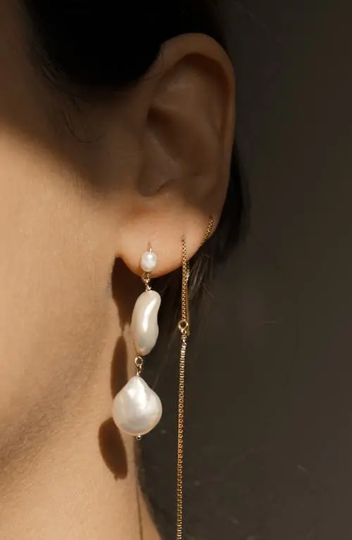 KOZAKH Karo Genuine Pearl Drop Earrings
