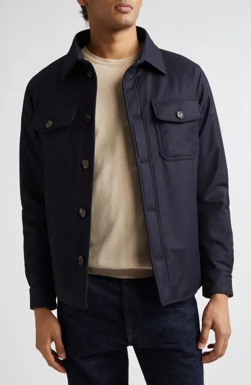 MOORER Duino Waterproof Virgin Wool And Cashmere Jacket - Blue