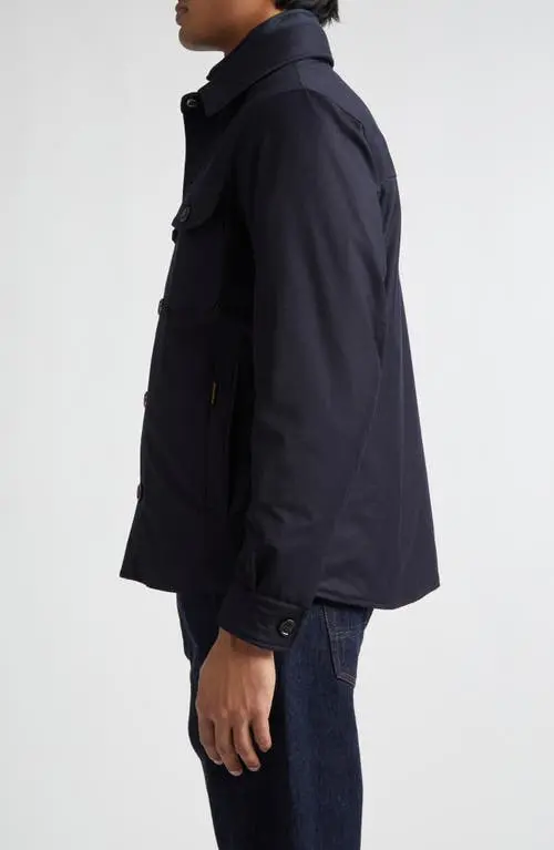 MOORER Duino Waterproof Virgin Wool And Cashmere Jacket - Blue