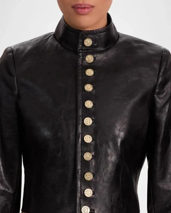 Alice + Olivia Emerson Vegan Leather Jacket