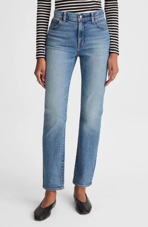 Madewell The Jules Ankle Slim Straight Leg Jeans - Atlin Wash