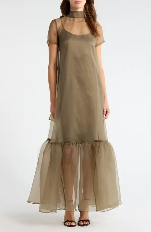 Staud Calluna Organza Gown - Thyme