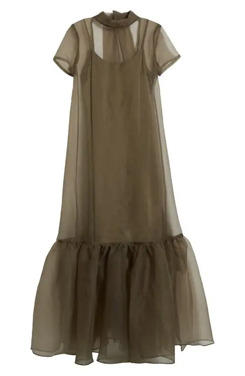 Staud Calluna Organza Gown - Thyme