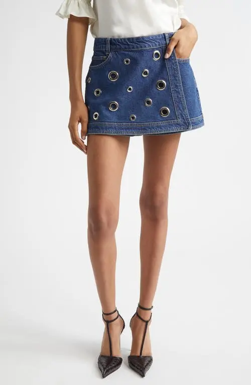 Cinq À Sept Marcia Rivet Detail Denim Skort