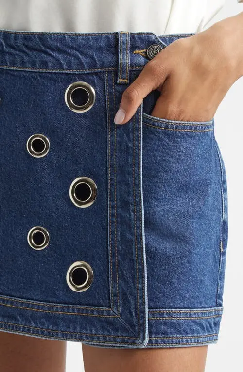 Cinq À Sept Marcia Rivet Detail Denim Skort