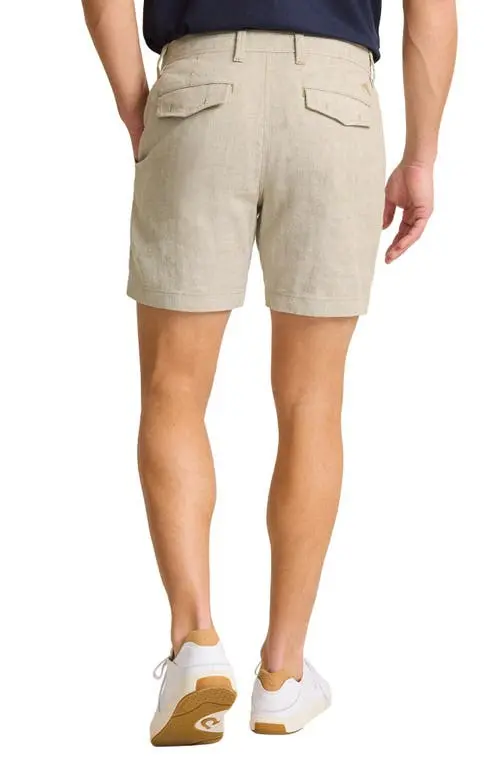 Tommy Bahama Coast 7-inch Flat Front Linen & Cotton Shorts - Beach