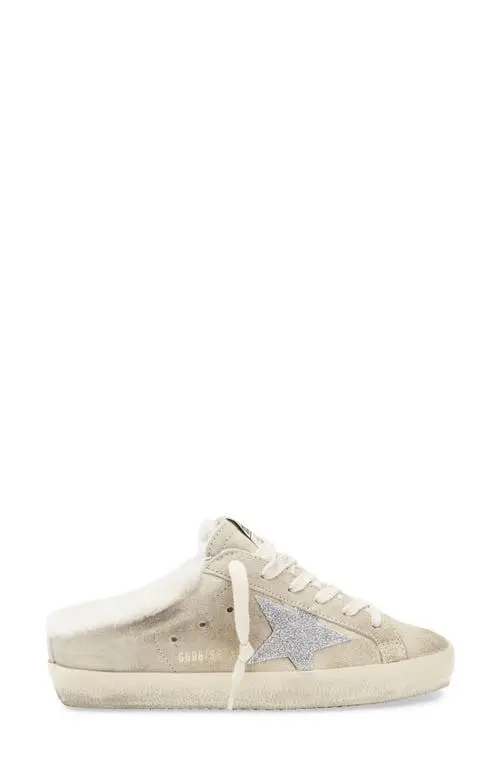 GOLDEN GOOSE Super-star Sabot Genuine Shearling Lined Mule Sneaker