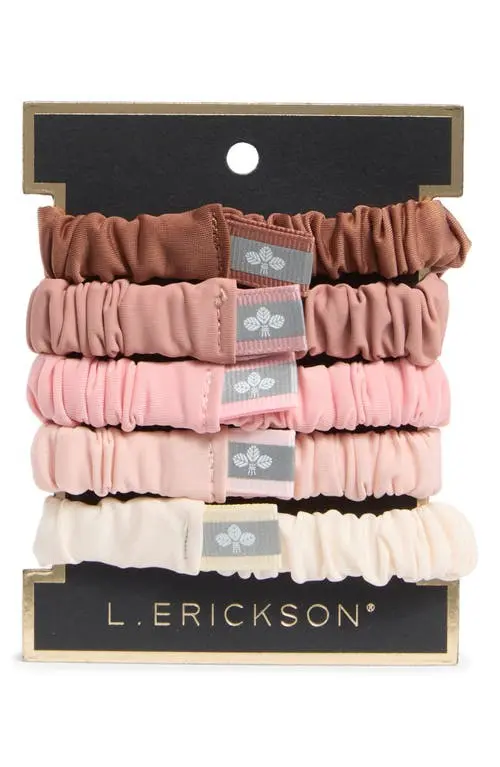 L. Erickson Assorted Performance Scrunchies Set Of 5 - Sunkissed